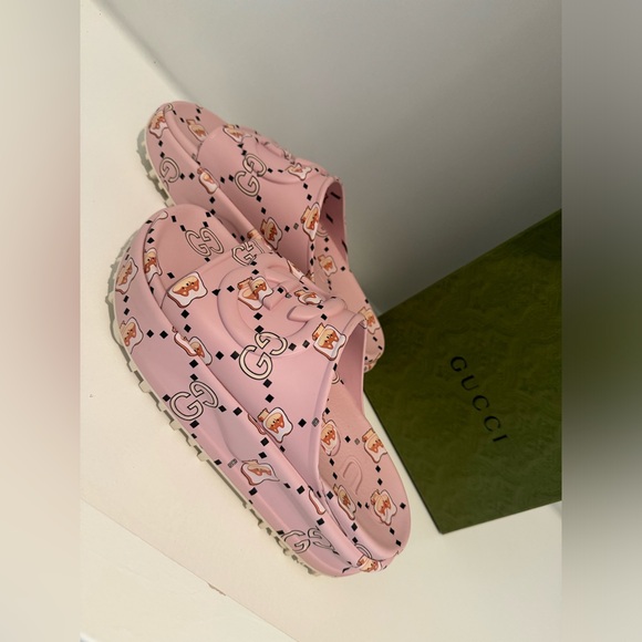 Gucci | Shoes | Gucci Sandal Cubic Rubber Pink Multicolor | Poshmark